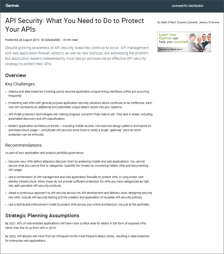 Gartner API Security Best Practices | Akana Gartner API Security Best Practices | Akana